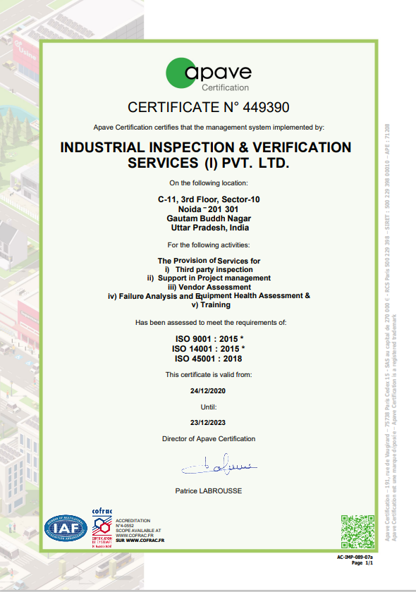 About – Industrial Inspection & Verification Services (India) Private ...
